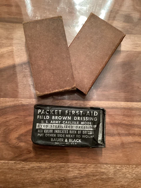 RARE US WW2 Packet First Aid Dressing Bauer & Black - Medical ...