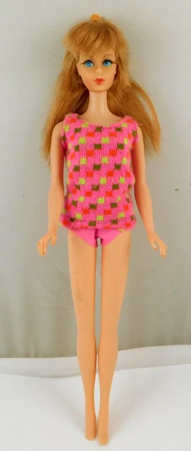 Vintage 1960s Mattel Redhead Tnt Bendable Leg Barbie Doll Original