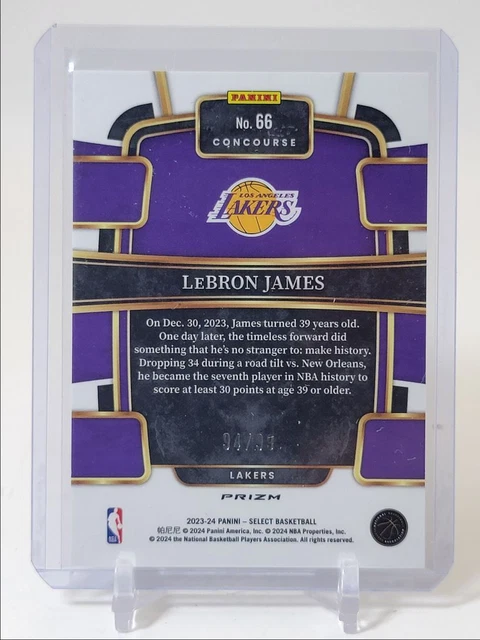 LEBRON JAMES 2023-24 Select Basketball Concourse Disco Bleu Clair /99 ...