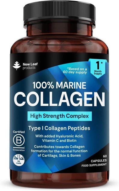 HYDROLYSED MARINE COLLAGEN Capsules 1060mg Type 1 – Skin Hair £10.79 ...