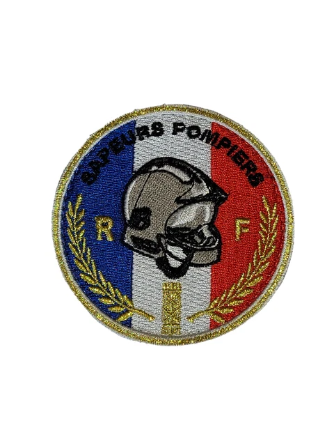 ECUSSON SAPEURS POMPIERS Rond Sur Scratch Drapeau France Bleu Blanc ...