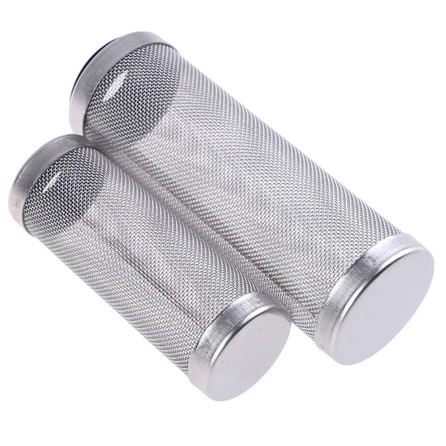 STAINLESS STEEL FILTER Inflow Mesh Shrimp Cylinder Protect Aquarium ...