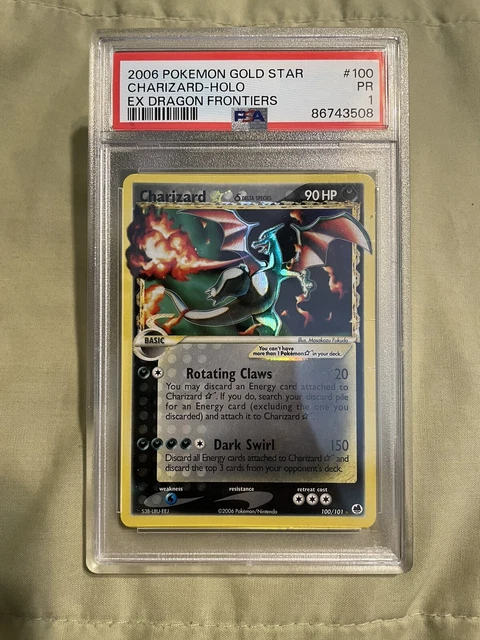 2006 POKÉMON DRAGON Frontiers Charizard Gold Star Delta espèce 100/101 PSA 1 EUR 880,61 ...
