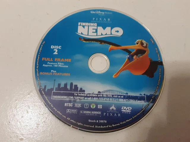 WALT DISNEY PIXAR Finding Nemo DVD DISC 2 ONLY NO CASE ONLY DVD EUR 1 ...