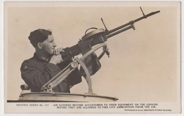 WW2 REAL PHOTO postcard air gunner training RAAF directorate public ...
