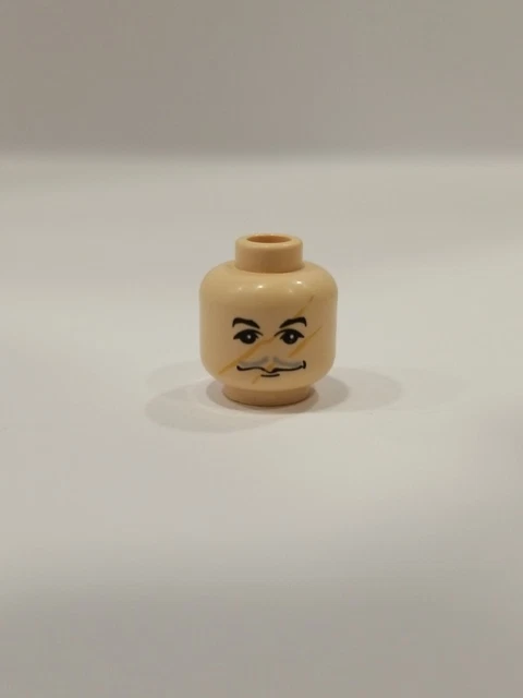 LEGO MINIFIG HEAD Harry Potter Moustache Scratches/Scars Professor ...