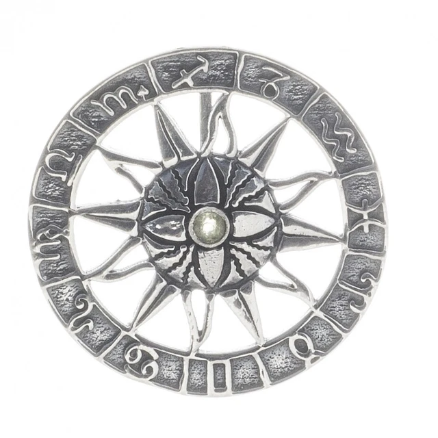 ZODÍACO SOL CITRINO Colgante Plata Símbolo Joya - Nuevo EUR 20,27 ...