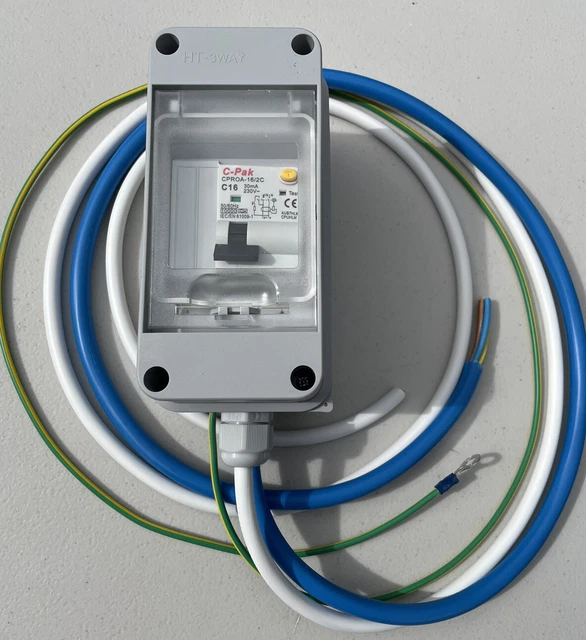 NEW PREWIRED MAINS Consumer Unit Fuse Box Camper Van 240V Double Pole ...