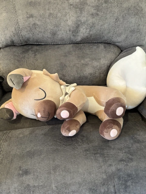 OFFICIAL POKEMON SLEEPING Rockruff Plush Soft Toy Rare - 18 inch ...
