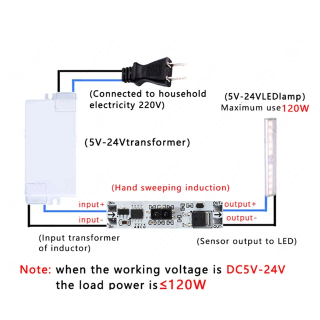 8X CAPACITIVE TOUCH Dimmer Switch Module Stepless Dimming Module Panel ...