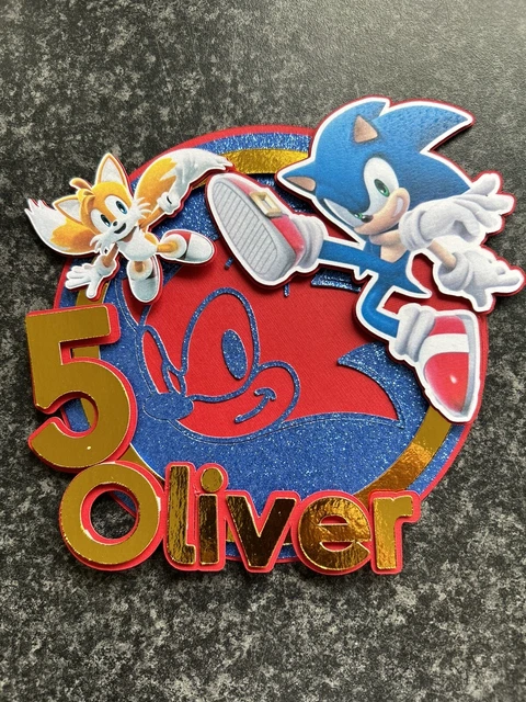 GLITTER, CARD, HEDGEHOG/SONIC/GAMING Cake Topper Cake Topper. Pre-cut £ ...