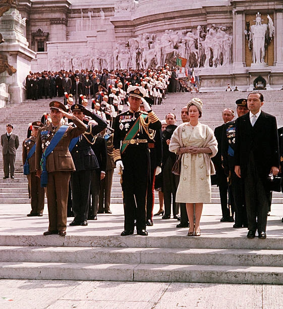 ROME ITALY QUEEN Elizabeth II and her husband Prince Philip Duke o- Old ...