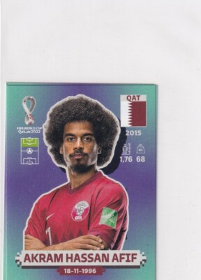PANINI QATAR WORLD Cup Sticker 2022 Qatar No QAT 16 Akram Hassan Afif £ ...