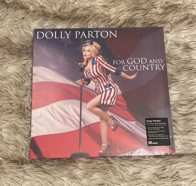 DOLLY PARTON FOR God And Country Vinyl New! Limited 2000 Red White Blue ...