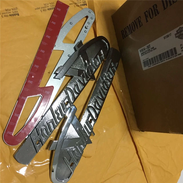 GENUINE HARLEY DAVIDSON 1955-1956 Gas Fuel Tank Emblems Medallions Badges Logo EUR 91,25 ...