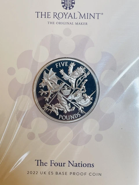 2022 FOUR NATIONS £5 Proof Coin Royal Mint Experience Exclusive £208.71 ...
