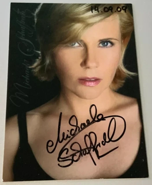 SIGNIERTE AUTOGRAMMKARTE GINA Wild aka Michaela Schaffrath 10 x 15 cm EUR 8,95 - PicClick DE