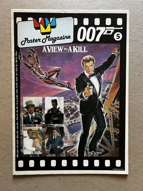 DUTCH VINTAGE JAMES Bond Fold-out Poster Magazine AVTAK Roger Moore. £7 ...