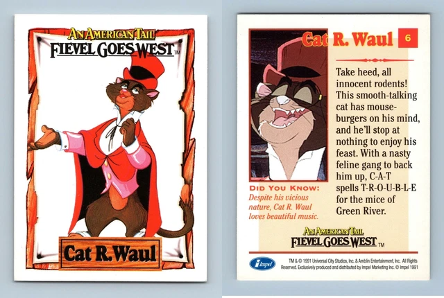 THE WAUL GANG #24 An American Tail Fievel Goes West 1991 Impel Trading ...