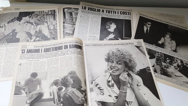 ENRICA BONACCORTI_9 PAGINE di articoli/ritagli di giornale_magazine clippings EUR 5,50 - PicClick IT