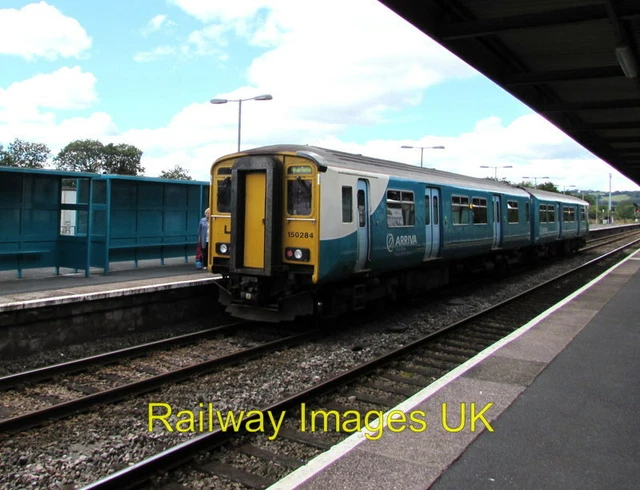 RAILWAY PHOTO CLASS 150 DMU Fishguard Harbour train at Whitland station ...