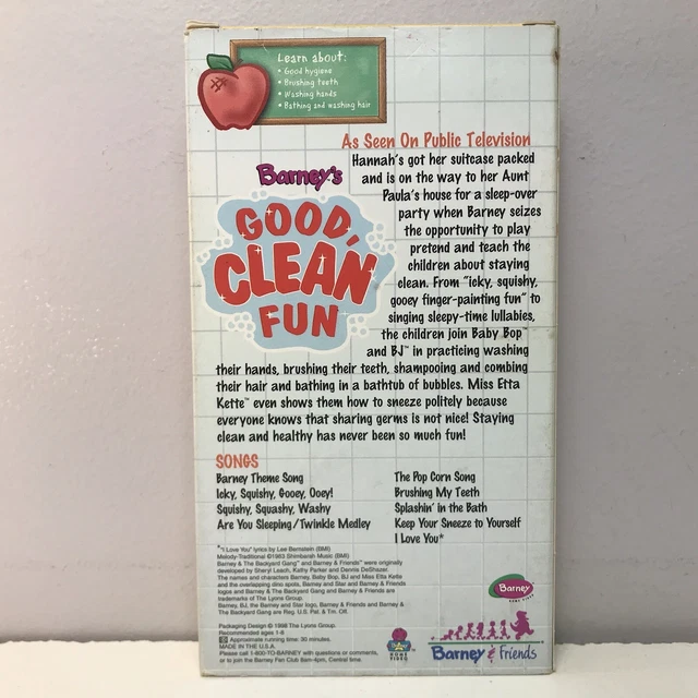BARNEY & FRIENDS Good Clean Fun! VHS Video Tape VTG VCR Sing Along ...