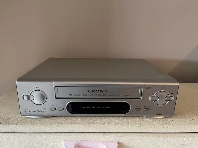 CROWN VCR VHS Video Cassette Player/Recorder £25.00 - PicClick UK