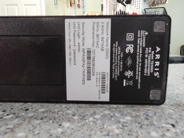 ARRIS TG1682G DUAL Band Wireless 802.11ac Cable Modem Router w/ Cords ...