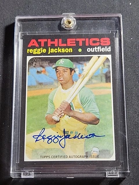 2020 TOPPS HERITAGE Reggie Jackson Real One inchiostro blu auto EUR 51 ...