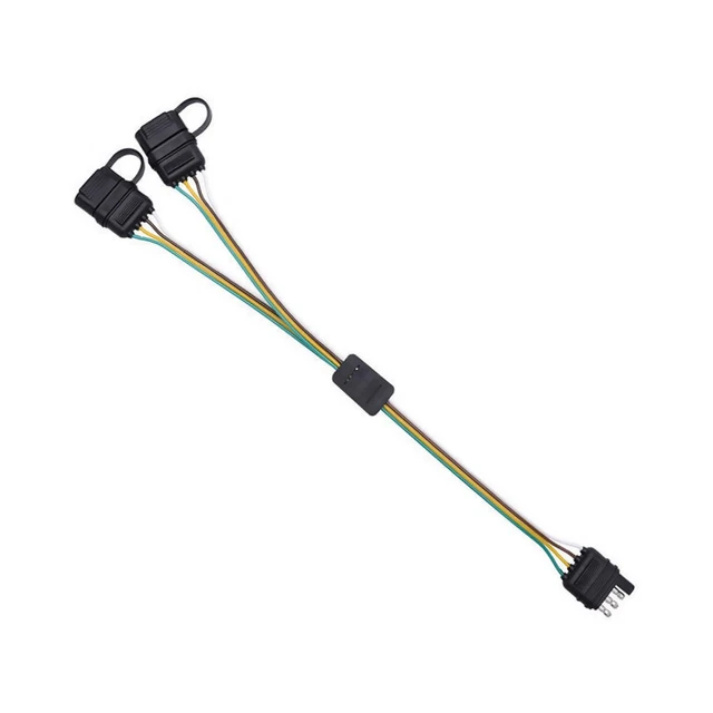 4 WAY Y-SPLITTER Adapter 4Pin Trailer Harness Connector For LED ...