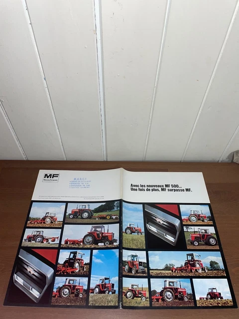 BROCHURE PROSPEKT PROSPECTUS TRACTEUR MASSEY FERGUSON 500 tractor-traktor-someca EUR 10,50 ...
