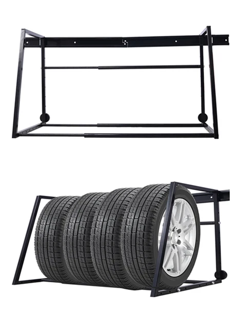TIRE RACK GARAGE Storage Heavy Duty Adjustable Wall Mounted 400 LBS ...