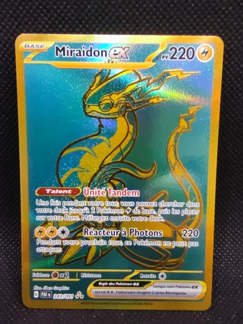 CARTE POKEMON MIRAIDON EX Français - Shiny Gold EV4.5 PAF FR - 243/091 ...