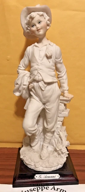 GIUSEPPE ARMANI FIGURINE Country Boy Traveler Capodimonte Statue ...