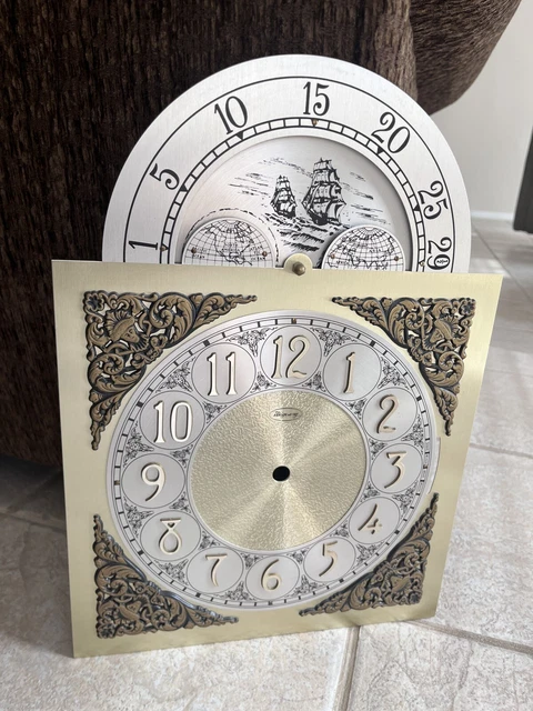 ORIGINAL RIDGEWAY GRANDFATHER Clock Moon Face Phase Triple Chime Dial ...