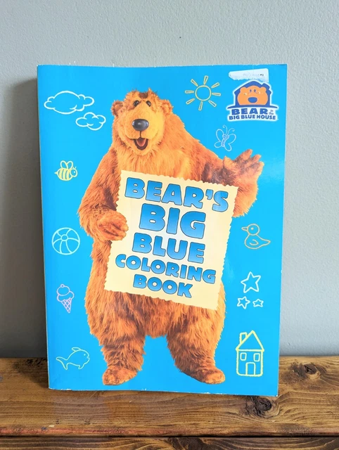 BEAR IN THE Big Blue House - Bear's Big Blue Coloring Book 1999 New ...