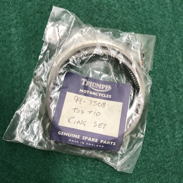 TRIUMPH TSS +.010” Piston Rings Ring Set 99-7568 99 7568 NOS £70.00 ...