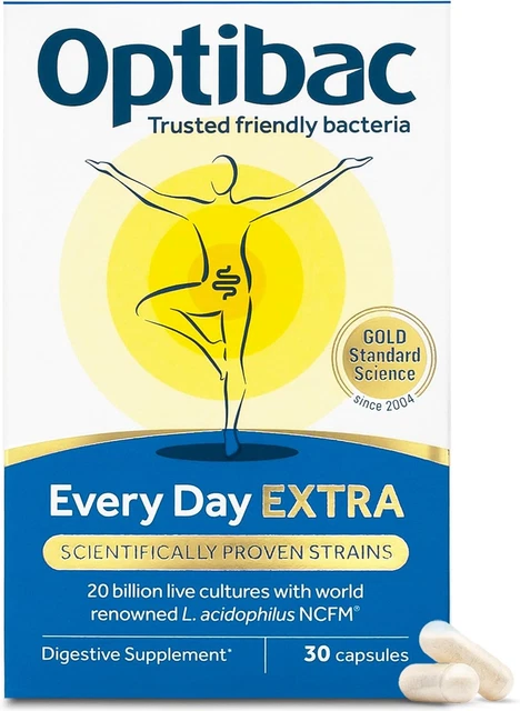 OPTIBAC PROBIOTICS EVERY Day Extra - High Strength Vegan Digestive ...