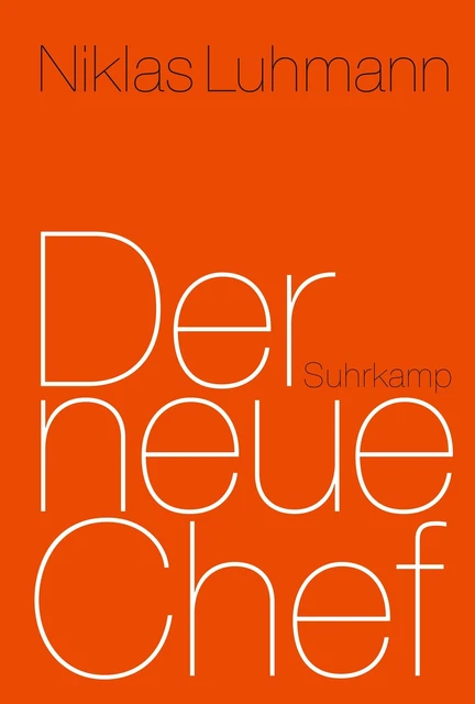 DER NEUE CHEF Niklas Luhmann EUR 10,00 - PicClick FR