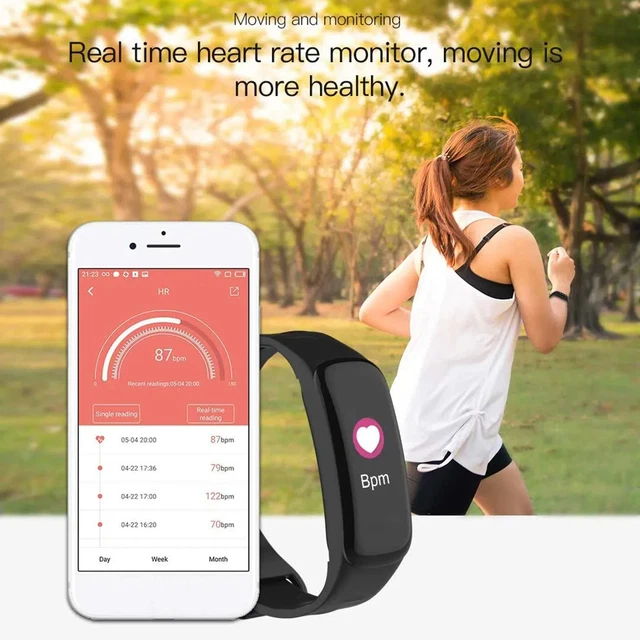FITNESS TRACKER BRACELET Health Monitor Waterproof Hd-compatible with ...