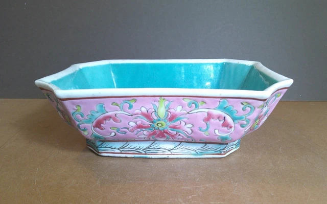 ANTIQUE CHINESE POLYCHROME Porcelain Shallow Bowl £68.30 - PicClick UK