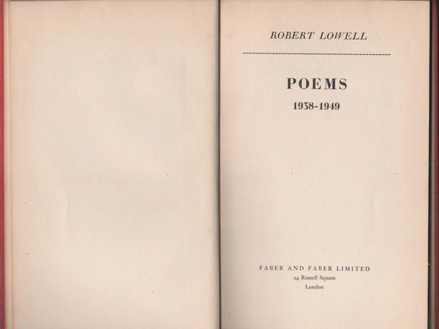 LOWELL ROBERT (BOSTON 1917 - New York 1977), Poems 1938-1949 EUR 90,00 ...