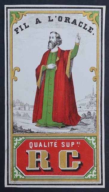 ANCIENNE ÉTIQUETTE FIL A L ORACLE R G thread label 21 EUR 15,00 ...