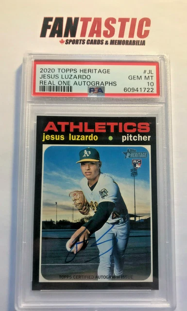 JESUS LUZARDO RC Real One Auto 2020 Topps Heritage ROA-JL PSA 10 $112. ...