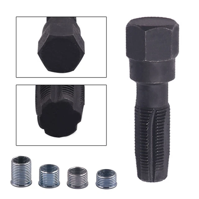EASY USE M14 x1 25 Plug Thread Repair Kit Reamer Tap Tool and 4 Inserts ...
