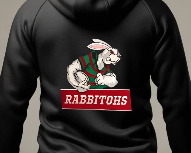 STH SYDNEY RABBITOHS NRL Embroidered LARGE BACK Patch 275 x 292 mm Iron ...