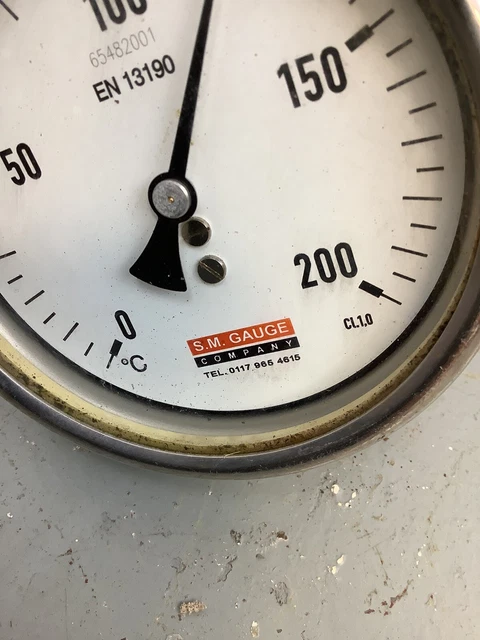 S.M. GAUGE COMPANY, Rare Temperature Gauge EN13190, 65482001 Industrial ...