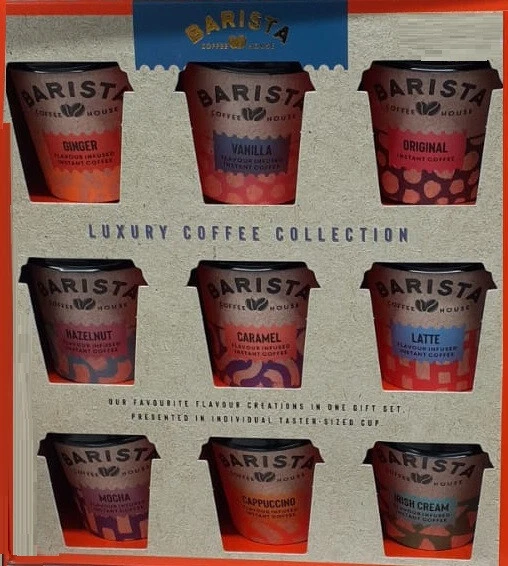 9PK LUXURY COFFEE Collection Takeout Cups Flavoured Instant Coffee Mix ...