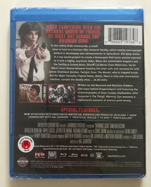 WARNING SIGN BLU-RAY Scream Factory Sci-fi Horror Region A NEW $25.99 ...