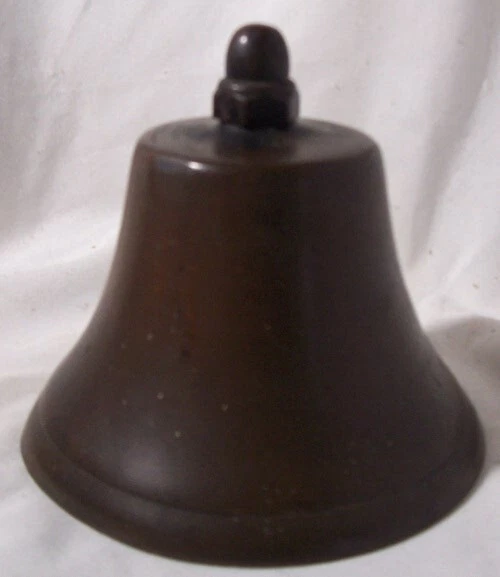 VINTAGE BRASS BELL Dinner/Garden/Boat/School with Clapper, Chain ...